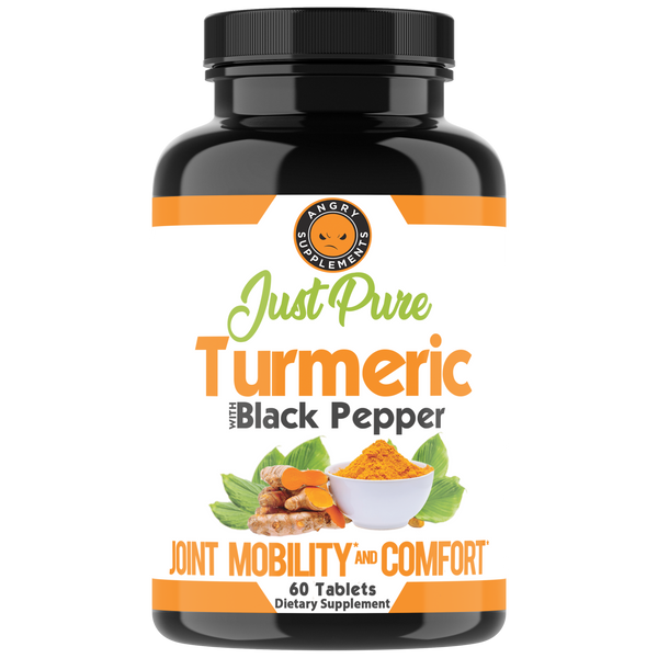 Just Pure Turmeric w. Black Pepper Tablets - Angry Supplements