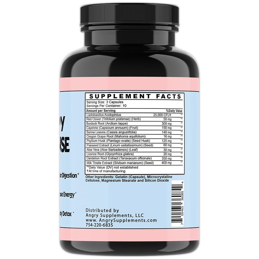 10 Day Happy Colon Cleanse Gut Balancing Probiotics - Angry Supplements