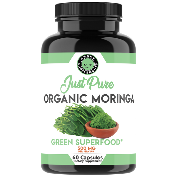 Just Pure Organic Moringa, Green Super Food - Angry Supplements