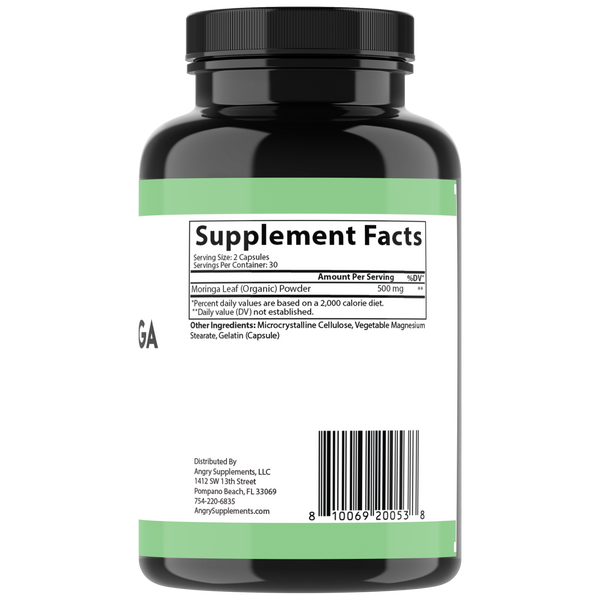 Just Pure Organic Moringa, Green Super Food - Angry Supplements